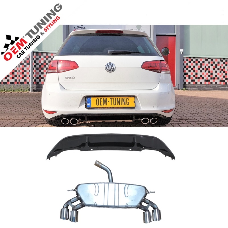 Golf 7 R uitlaat + Golf 7 R diffuser | 2012-2017 | - OEM Tuning