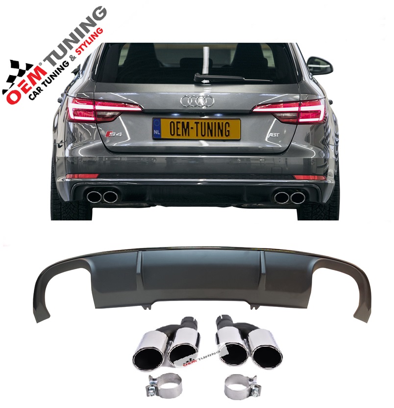 Audi S4 B9 Look Diffuser | 2016-2018 | BLACK edition - OEM Tuning