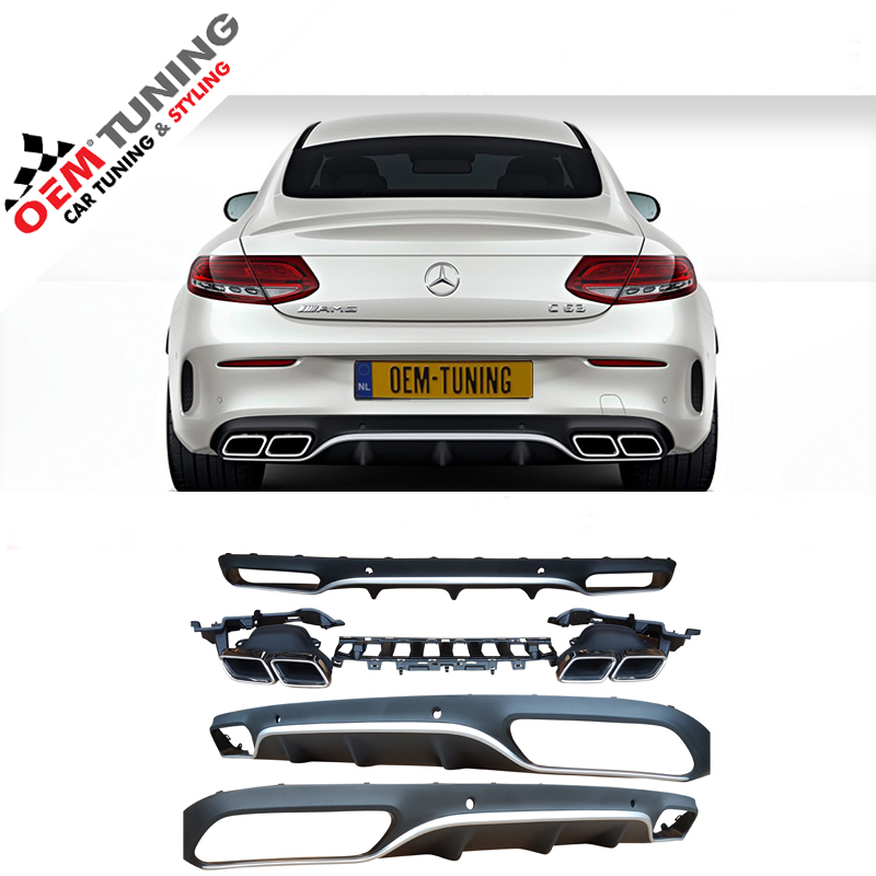 MB C-Class | C205 C63 COUPE AMG Look Diffuser | 2015-2018 | Alumunium ...
