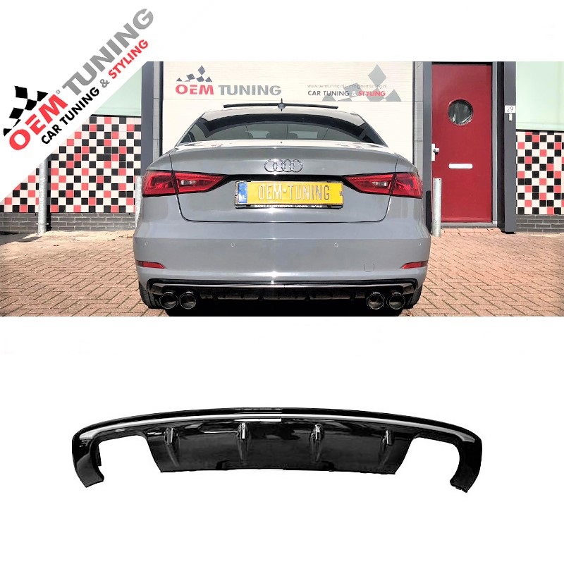 AUDI S3 8V Diffuser Black Edition | Voor A3 SEDAN | 2012-2016 ...