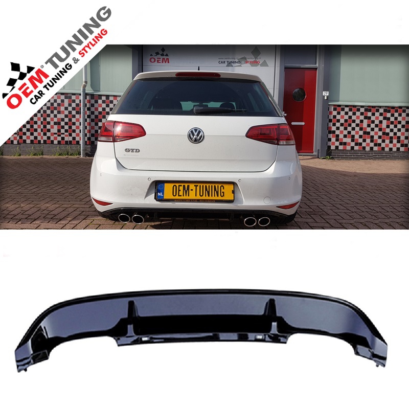 GOLF 7 R Diffuser | 2012- 2016 | Hoogglans zwart | - OEM Tuning