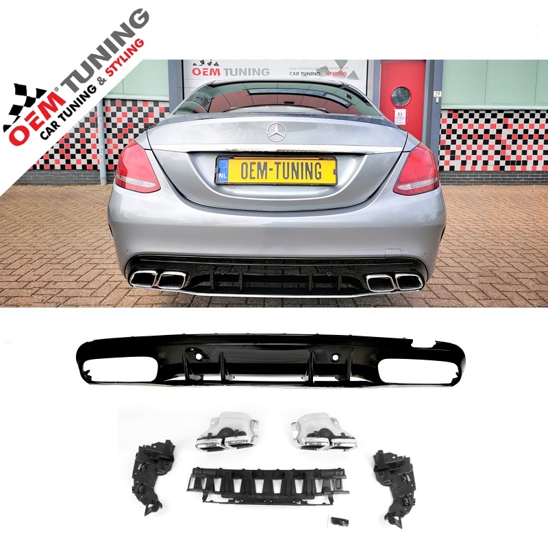 Mercedes-Benz C-Klasse W205 C63 AMG Look Diffuser | 2014 - 2020 ...