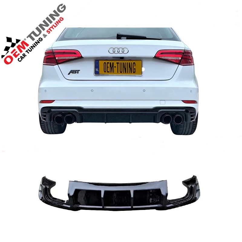 S3 ABT Look Diffuser | AUDI A3 8V | 2016-2019 | SLINE HATCHBACK ...