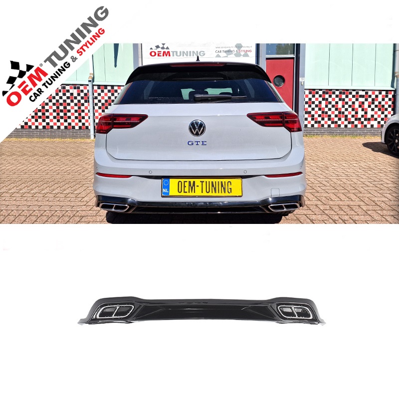Golf 8 R-line Look Diffuser | Hoogglans zwart | chrome sierstukken ...