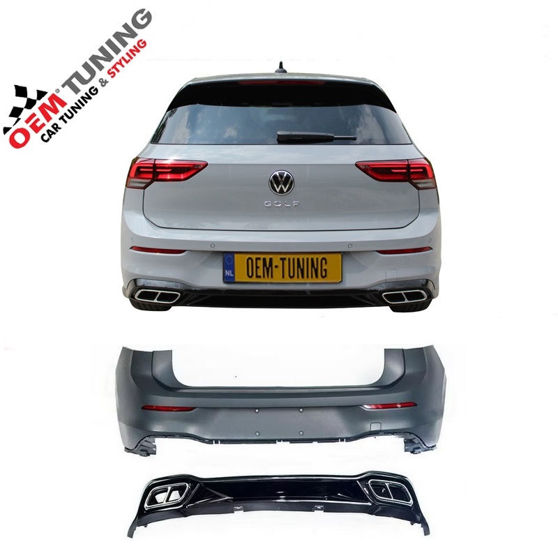 VW Golf 8 R-line Achterbumper | 2020 - 2024 | - OEM Tuning