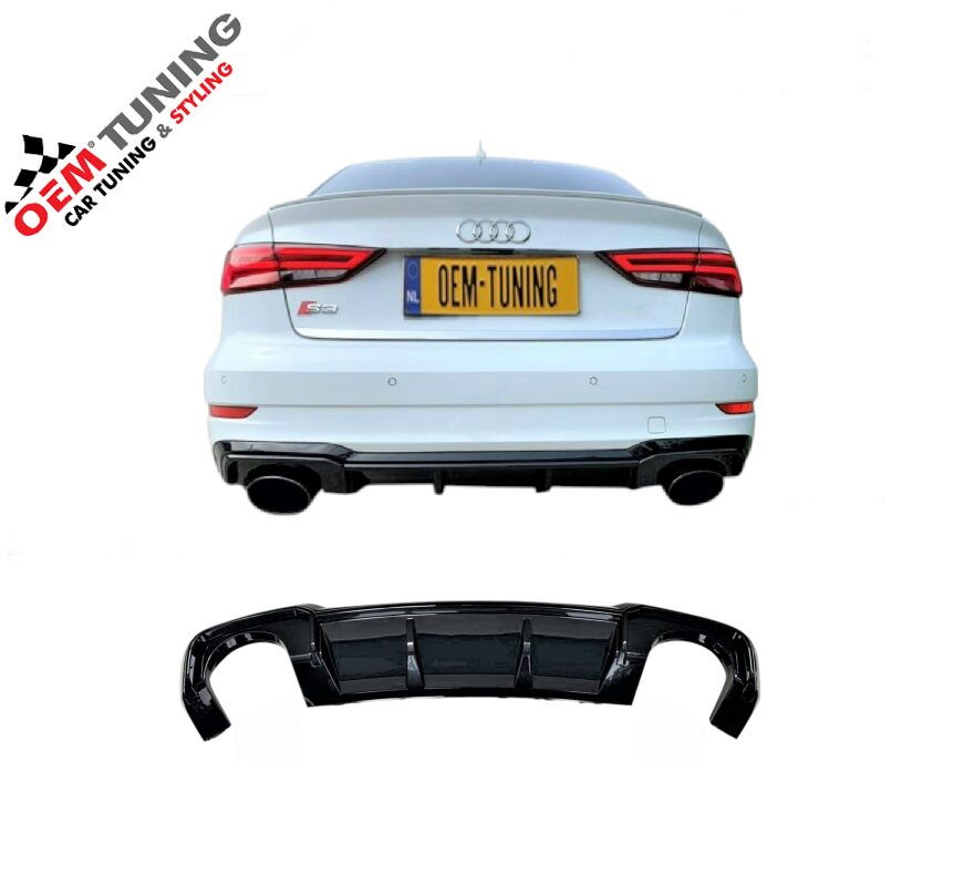 Diffuser geschikt voor A3 & S3 8V Sedan/Cabrio | RS-Style | 16-19 | S ...